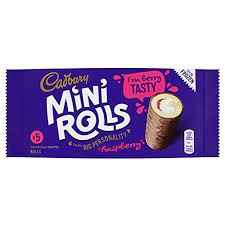 Cadbury Mini Rolls Raspberry 5pk | LONDON PRIDE BRITISH SHOP