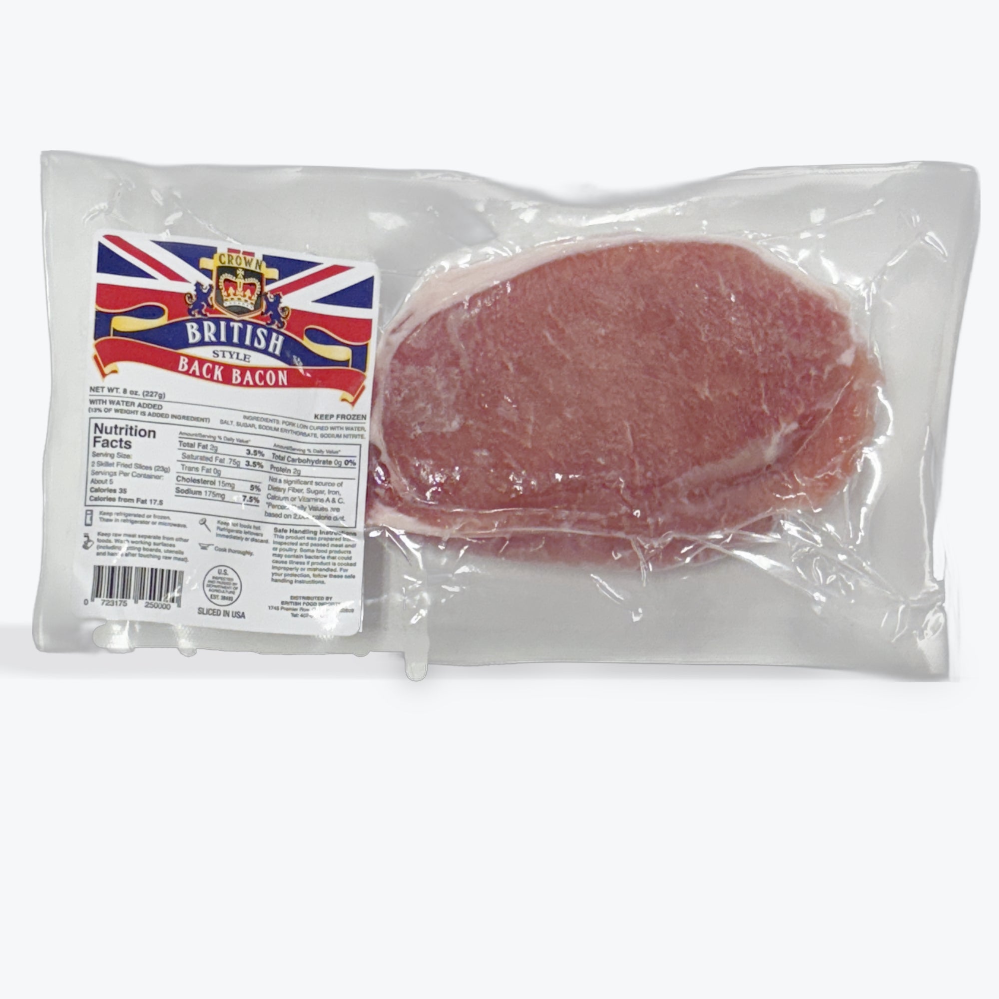 Crown Back Bacon British 8oz | LONDON PRIDE BRITISH SHOP